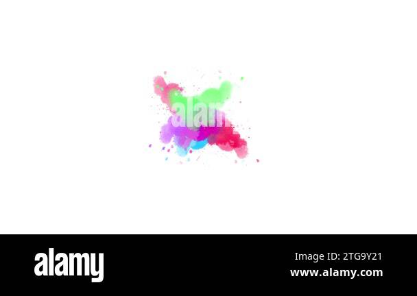 ink transitions splatter blot spreading. watercolor paint brush stroke. ink splash transition ...