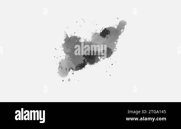 ink transition splatter blot spreading effect animation. Ink brush ...