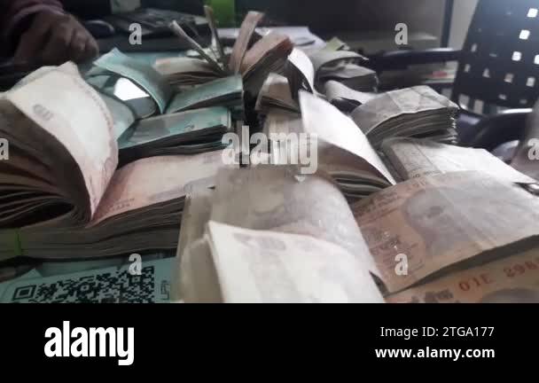 The Bunch Of Indian Old And New Banknotes Rupees And Coins Are Shaking ...