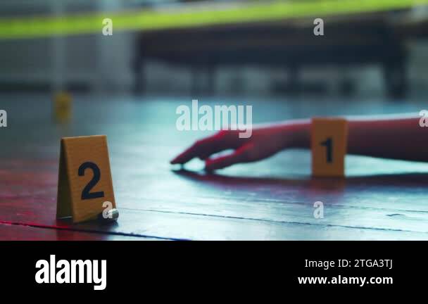 Closeup of a Crime Scene in a Deceased Persons Home. Dead man, Police ...
