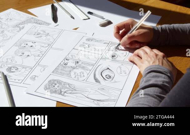 Comic book illustrator Stock Videos & Footage - HD and 4K Video Clips ...