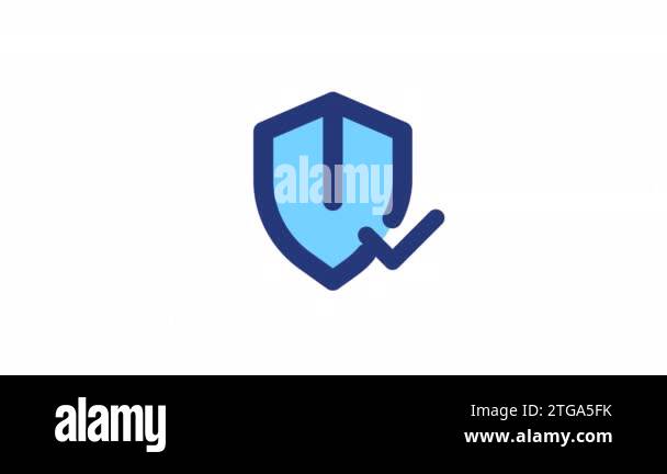 Animated protection color ui icon. No viruses detected. Checkup ...