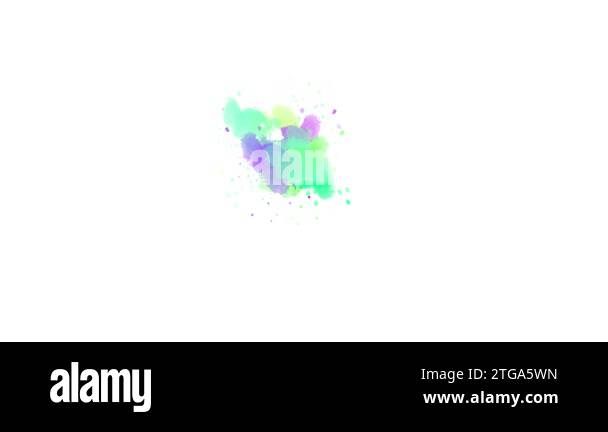 ink transitions splatter blot spreading. watercolor paint brush stroke ...