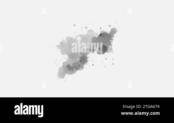 ink transition splatter blot spreading effect animation. Ink brush ...