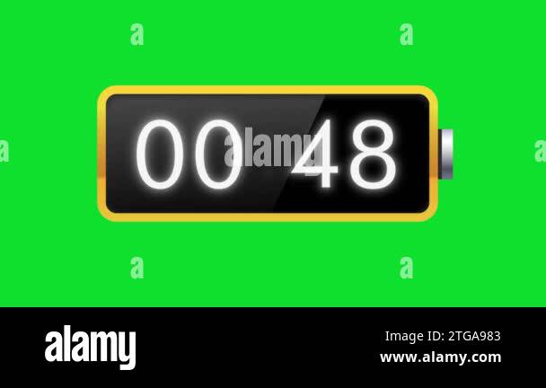 1 minute timer countdown animation 60 second to 0 second. Modern flat ...