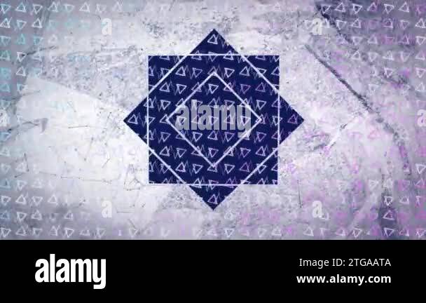 Animation of shapes moving on blue background. Light, pattern and ...