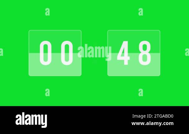 1 minute timer countdown animation 60 second to 0 second. Modern flat ...