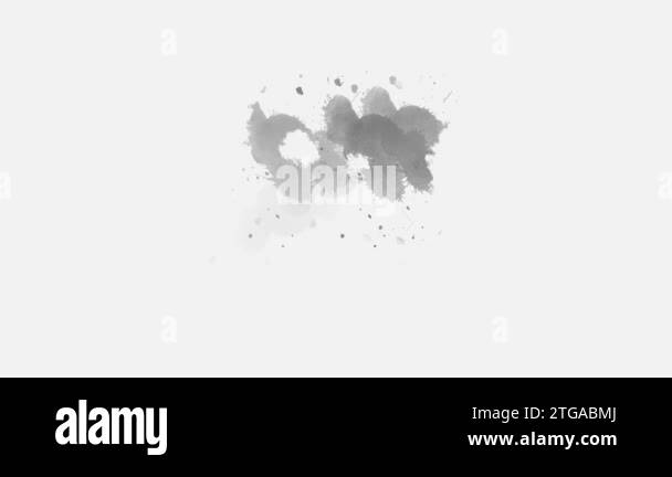 ink transition splatter blot spreading effect animation. Ink brush stroke transition. Ink splash ...