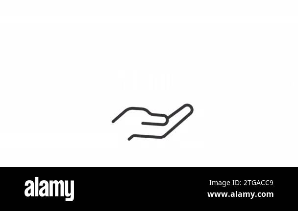 Animated free gift line ui icon. Present for customer. Seamless loop HD ...