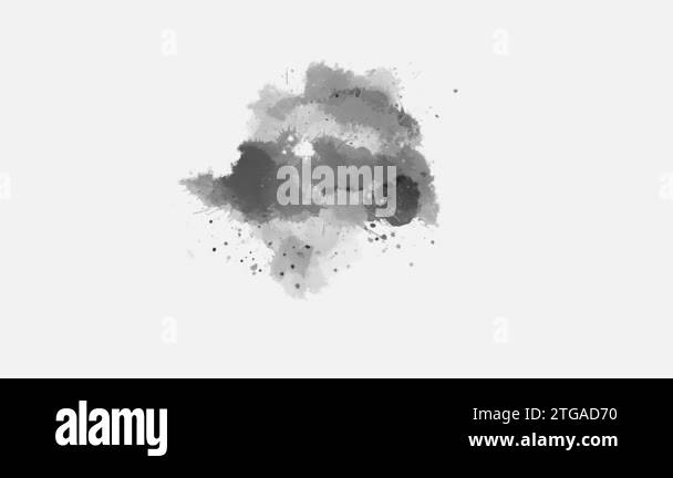 Ink splatters transition animation. Ink brush stroke transition. Ink ...