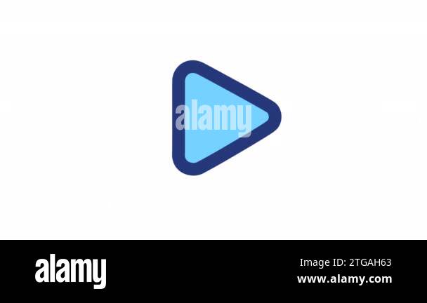 Animated play color ui icon. Multimedia player control. Playing music and video. Seamless loop ...