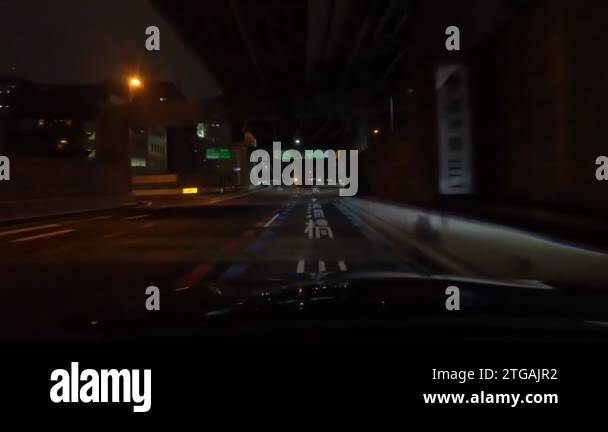 Tokyo Metropolitan Expressway Car driving Night View Japan shutoko ...