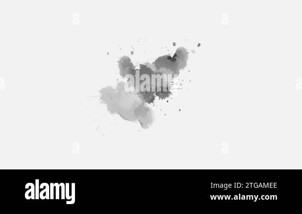 ink transition splatter blot spreading effect animation. Ink brush ...