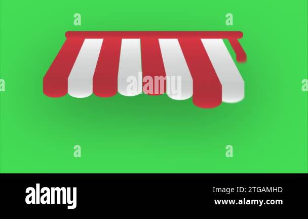 Awning canopy for shops, cafes and street restaurants. Awning canopy on ...