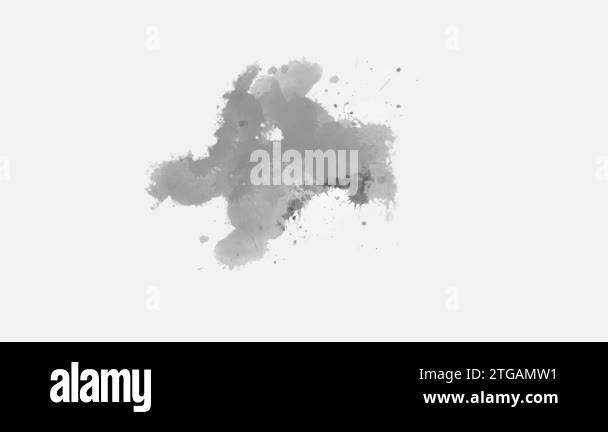 Ink splatters transition animation. Ink brush stroke transition. Ink ...