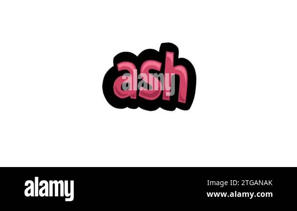 White screen animation video written ASH Stock Video Footage - Alamy