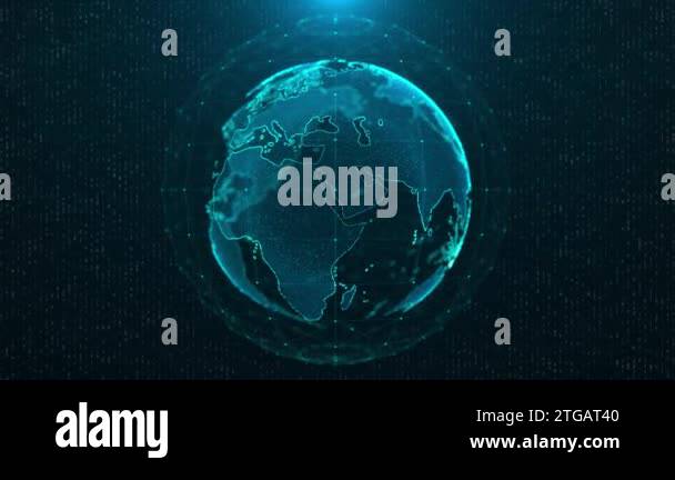 Communication technology global world network. Global network connection and data connections ...