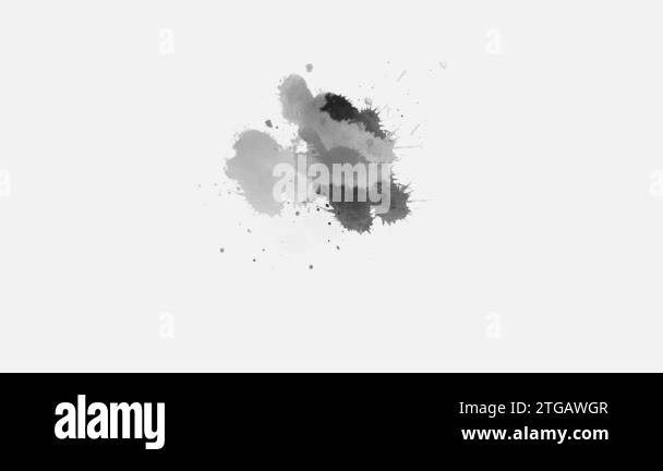 ink transition splatter blot spreading effect animation. Ink brush ...