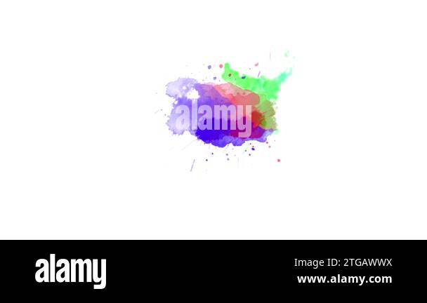 ink splatter transition effect animation. watercolor black ink splatter ...