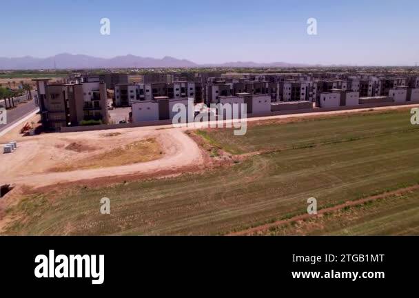 An aerial view of the newly built high rise apartment buildings in the ...