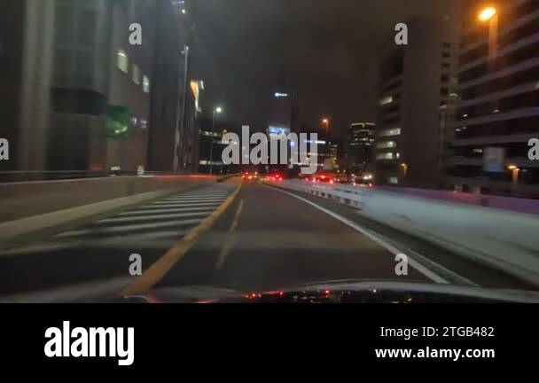Tokyo Metropolitan Expressway Car driving Night View Japan shutoko ...