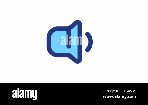 Animated low volume color ui icon. Sound loudness level. Silent mode ...