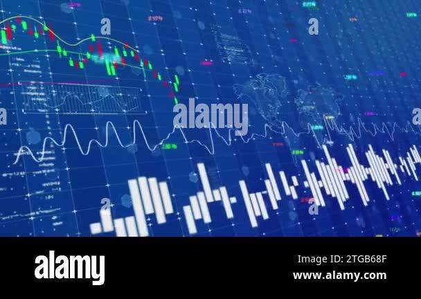 Background of K-line technical index trend chart of stock market Stock ...