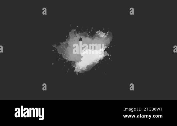 Ink splatters compositing animation. Ink brush stroke transition. Ink ...