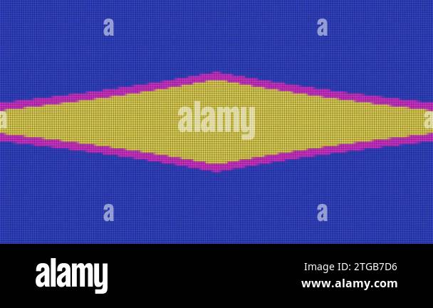 Simple 8-bit retro art pattern loop. Abstract holographic minimalistic ...