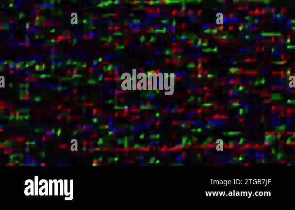 Glitch effect and scratches texture. TV screen with glitches and damage ...