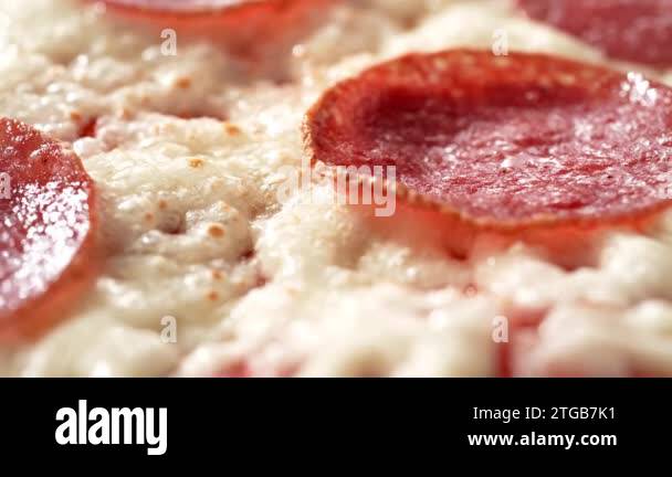 Cheese Pepperoni Pizza Toppings,cheese is melting from the temperature ...