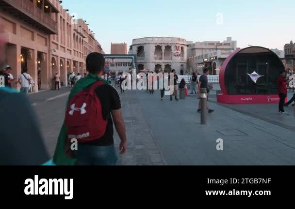 Souq Waqif Doha, Qatar afternoon shot showing Qatar preparation for ...