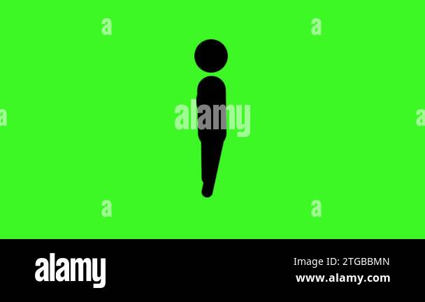 Icon Man walking animation. 2D Figure Cartoon Animations. green ...