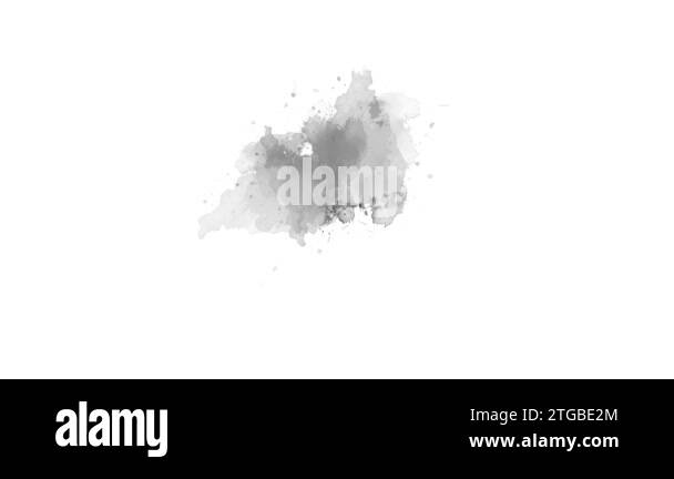 Ink drops effect animation. Ink brush stroke transition. Ink splash ...