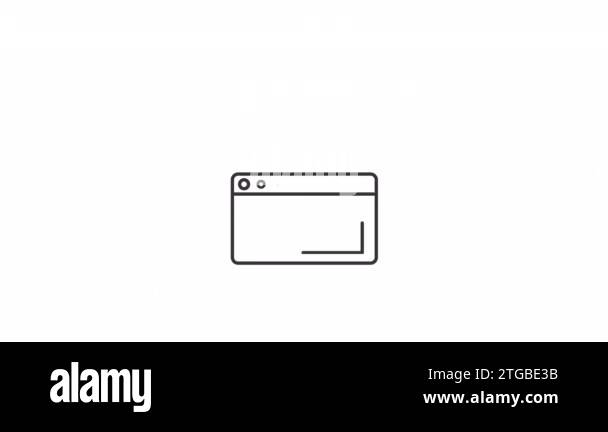 Animated webcast linear icon. Media presentation on internet. Communication technology. Seamless ...