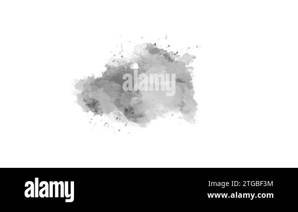 Ink drops effect animation. Ink brush stroke transition. Ink splash ...