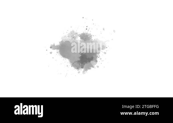 fluid ink splash transition on a white background. watercolor paint ...