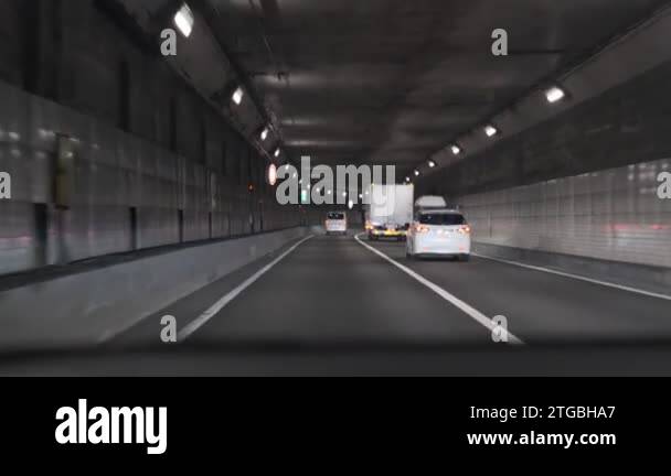 Tokyo Metropolitan Expressway Car driving Night View Japan shutoko ...