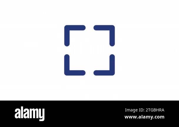 Animated full screen color ui icon. Media player feature. Digital app ...