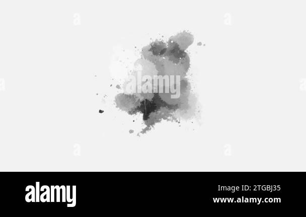 Ink splatters transition animation. Ink brush stroke transition. Ink ...