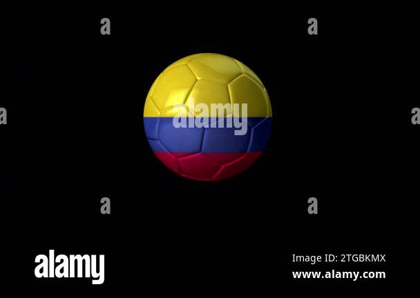 3d soccer ball with colombia team flag Stock Videos & Footage - HD and ...