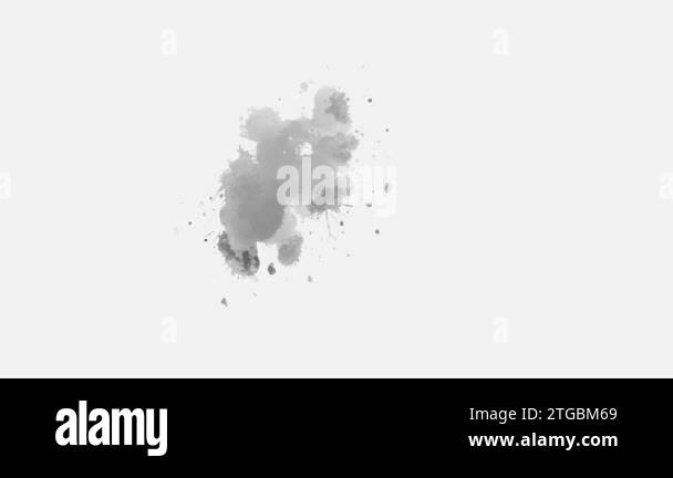 Ink splatters transition animation. Ink brush stroke transition. Ink ...