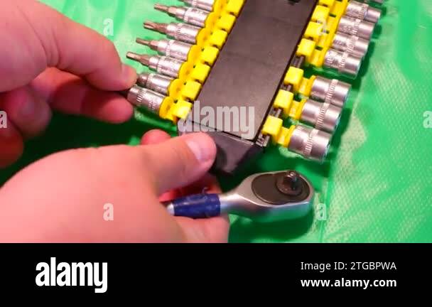 wrench tool. Tools: head crank, ratchet, imbus keys. screwdrivers ...