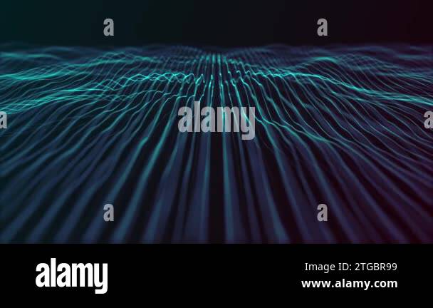 Abstract Digital Waving Lines Fx Background Loop/ 4k animation of an ...