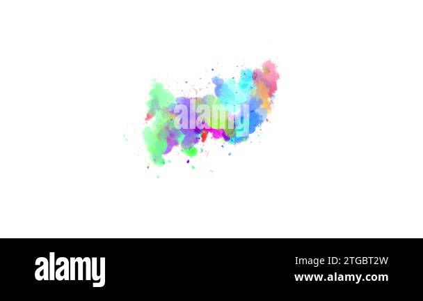 ink splatter transition effect animation. watercolor black ink splatter ...