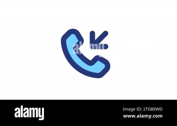 Animated dial error color ui icon. Incoming call failure ...