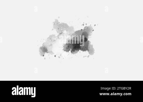 ink transition splatter blot spreading effect animation. Ink brush ...