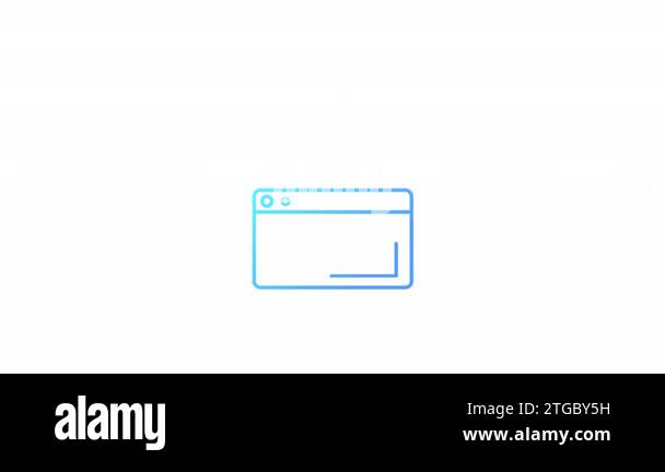 Animated webcast gradient icon. Media presentation on internet ...