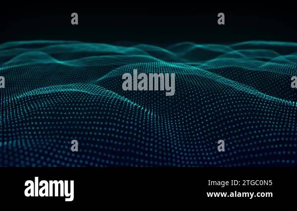 Technology background . Abstract digital wave of particles. Futuristic ...