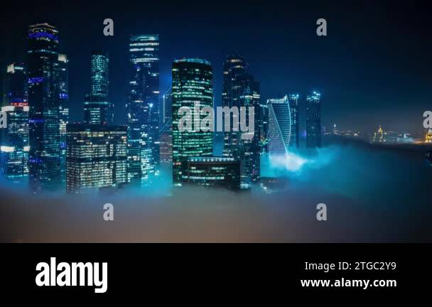 Moscow City business center skyscrapers office buildings and luxury ...